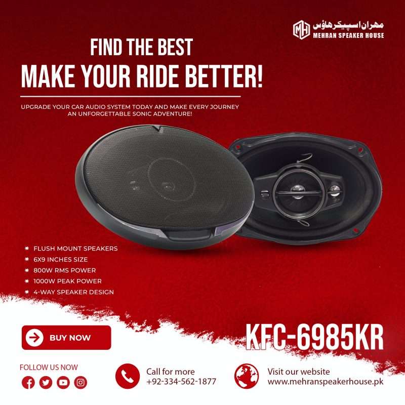 Mehran Car Speakers - Black - KFC-6985KR - 1000W - Pair - Mehran ...
